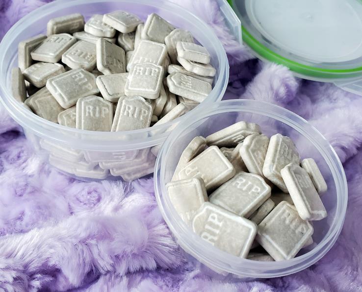 tombstone shaped candy